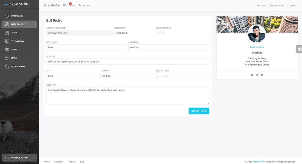 Light Bootstrap Dashboard React - Free Template Light Bootstrap Dashboard React - Free Template