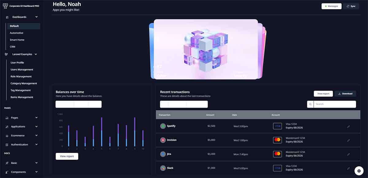 Laravel Corporate UI Laravel Corporate UI